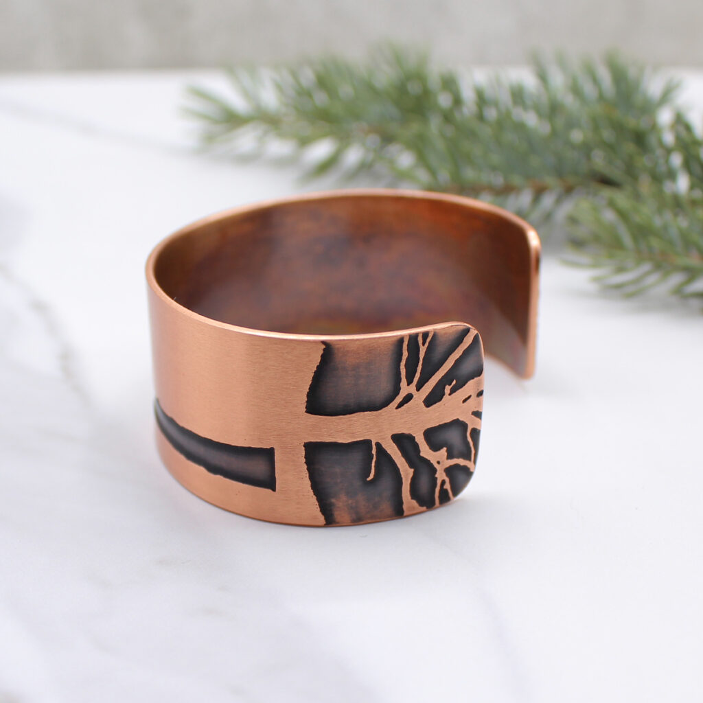 Tree, Handmade Copper Cuff Bracelet - GaleForce Design Jewelry